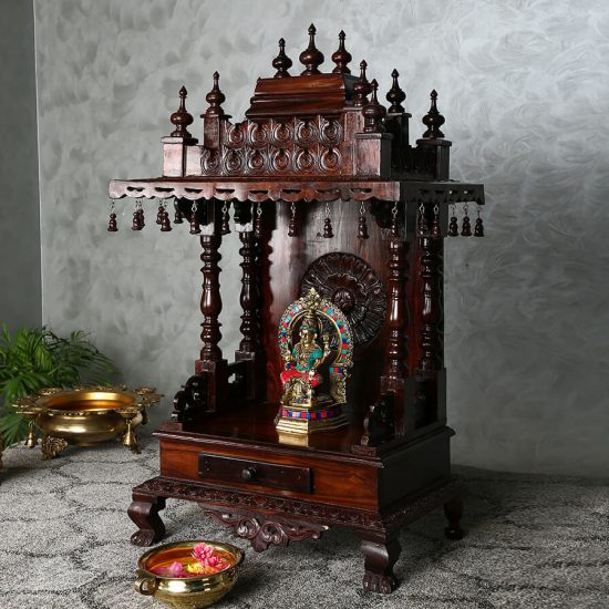 Shop The Best Traditional Wooden Pooja Mandir Designs For Home