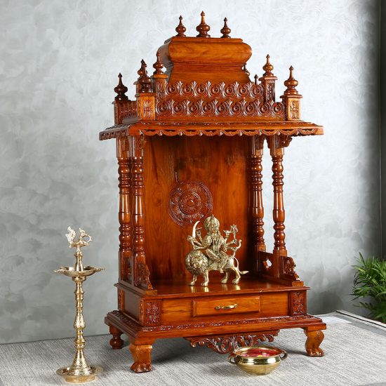 Shop The Best Traditional Wooden Pooja Mandir Designs For Home