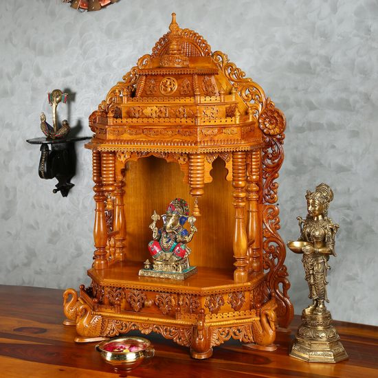 Shop The Best Traditional Wooden Pooja Mandir Designs For Home